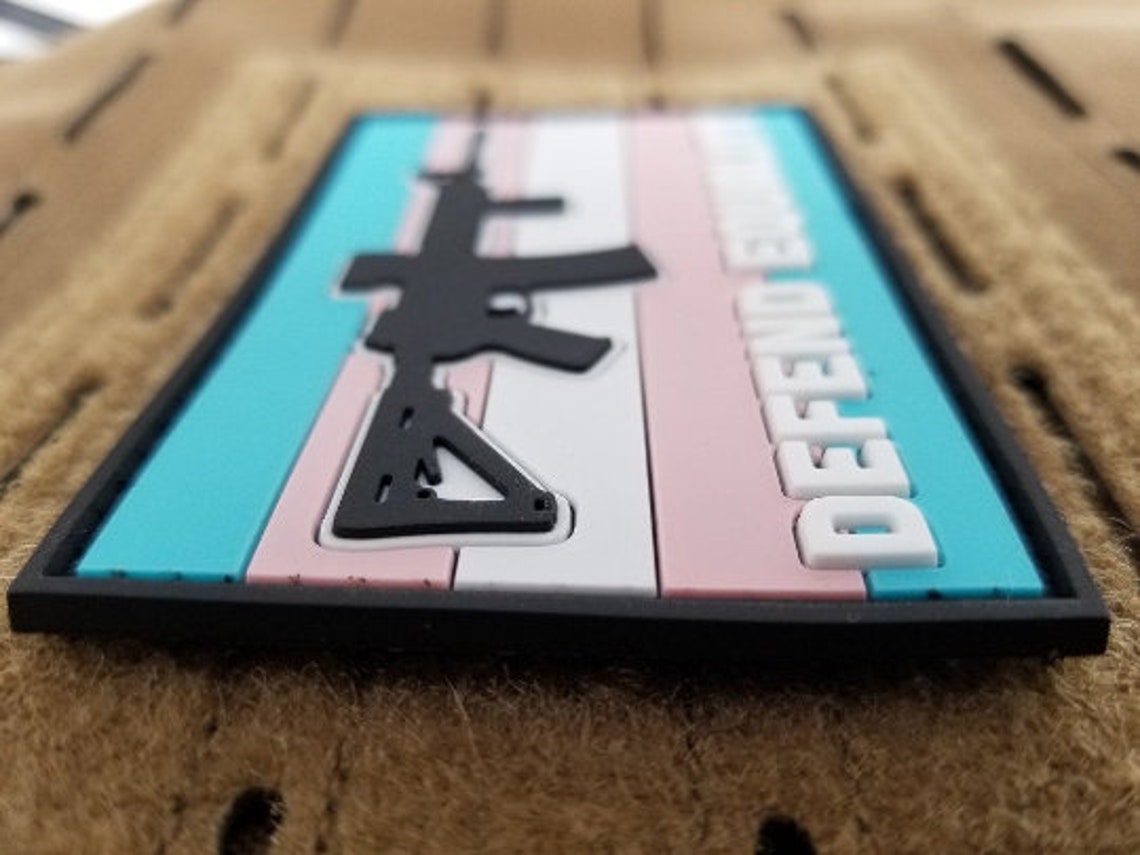 AR-15 Defend Equality Trans Pride Flag and Rifle PVC Patch - Etsy