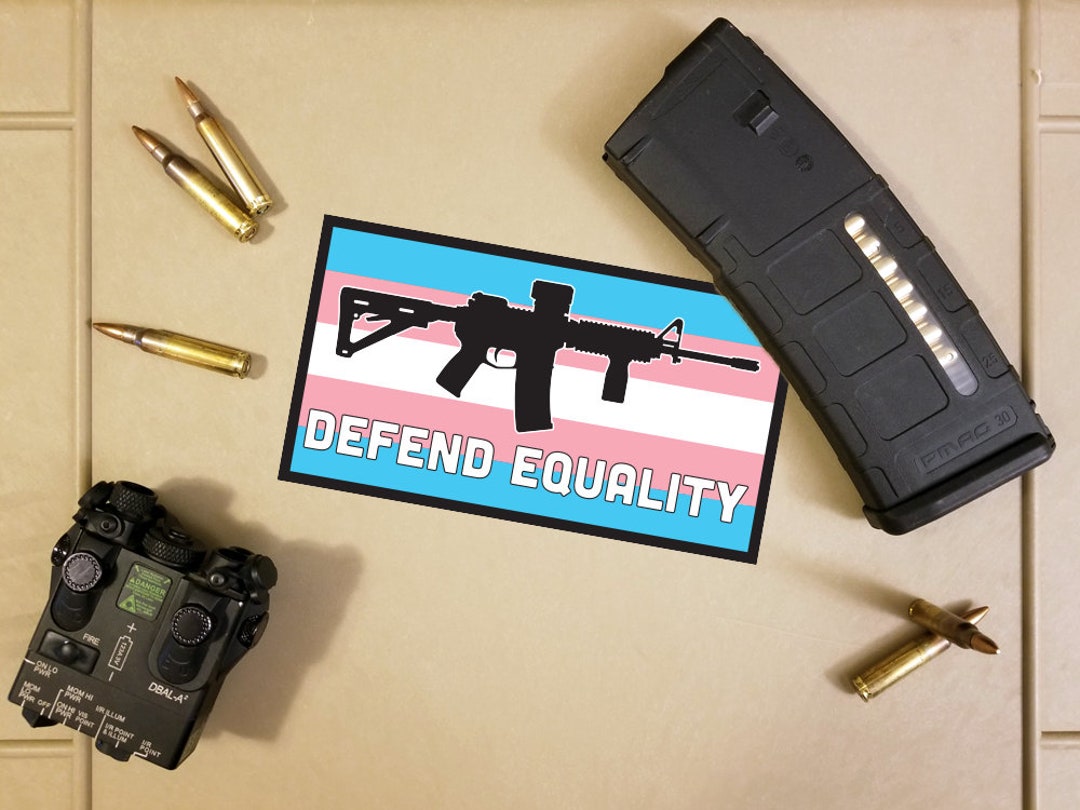 AR-15 Defend Equality Transgender Pride Flag and Rifle Decal/sticker - Etsy