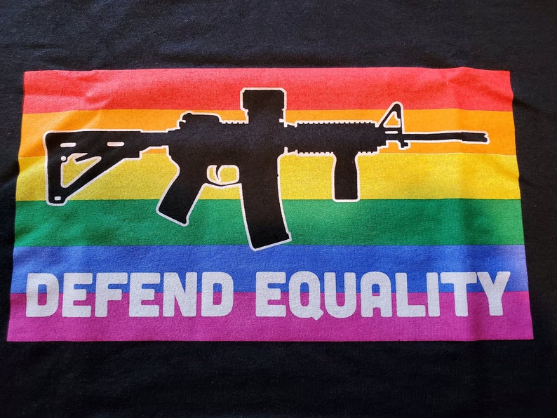 Defend Equality LGBTQ Gay Pride Flag and Rifle Tri-blend - Etsy