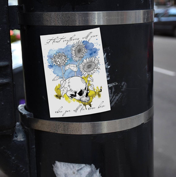 Ukrainian Sunflower Curse Decal/sticker Benefitting - Etsy