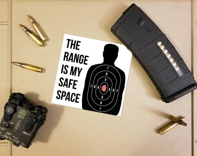 The Range is My Safe Space Vinyl Decal/sticker White - Etsy