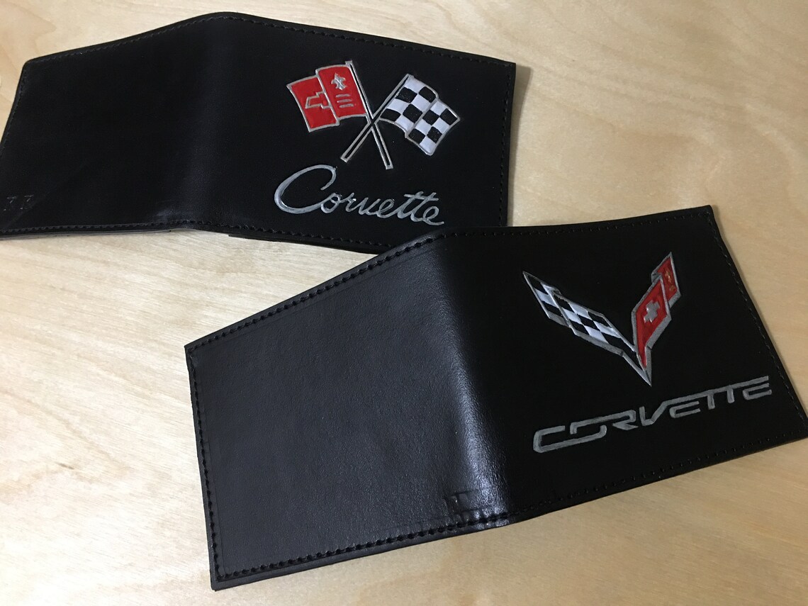 Corvette Leather Bifold Wallet / Hand Made - Etsy
