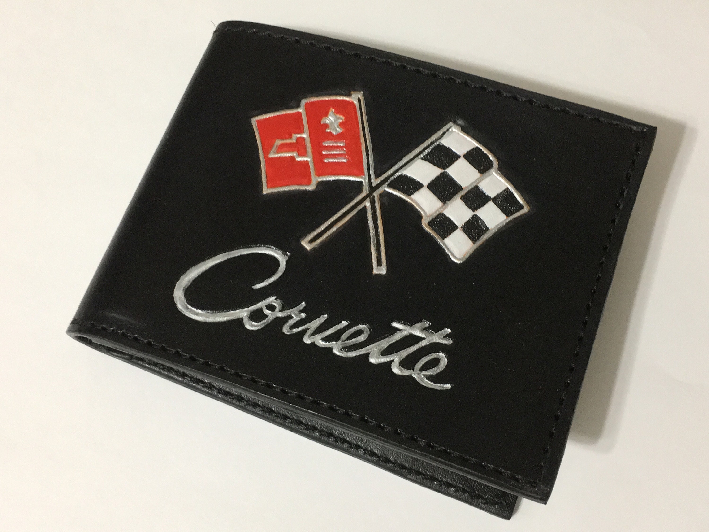 Corvette Leather Bifold Wallet / Hand Made - Etsy