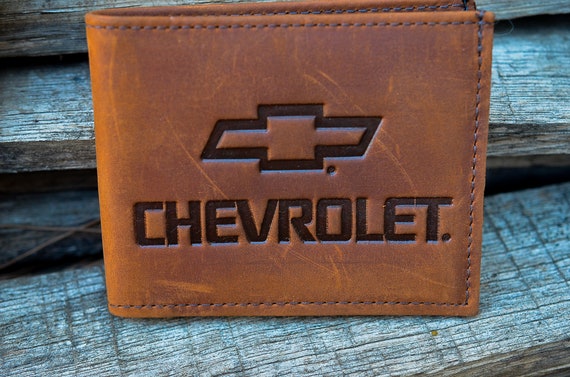 Chevrolet Bowtie Leather Bifold Wallet brown - Etsy