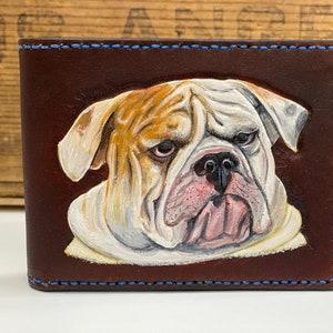 Pet Portrait / Dog / Cat / Animal/ Custom Tooled Leather Wallets - Etsy