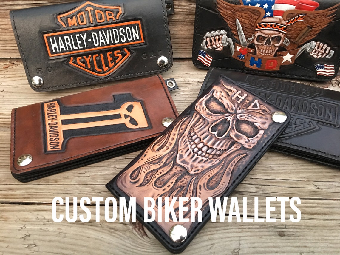 Custom Tooled Handmade Leather Wallet / You Design It We | Etsy