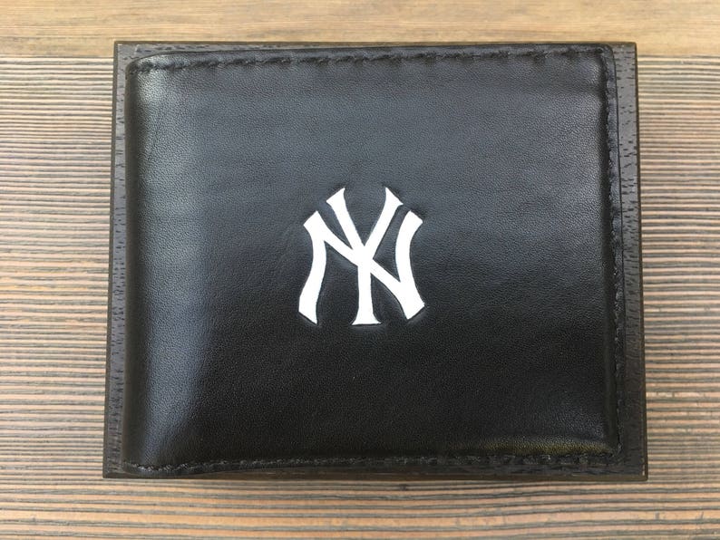 Men's Designer Leather Wallet / New York Yankees Wallet | Etsy