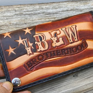 Trade/industry Themed Custom Tooled Bifold Wallets /oil Rig Worker ...