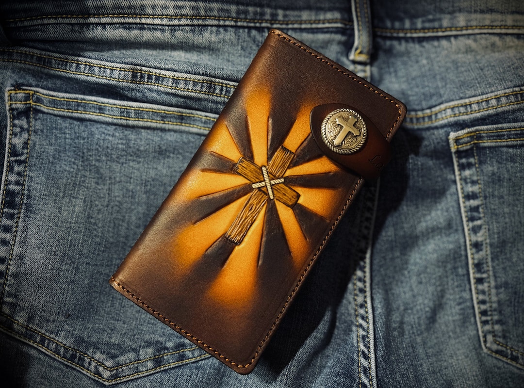 Radiant Cross Christian Long Wallet - Etsy