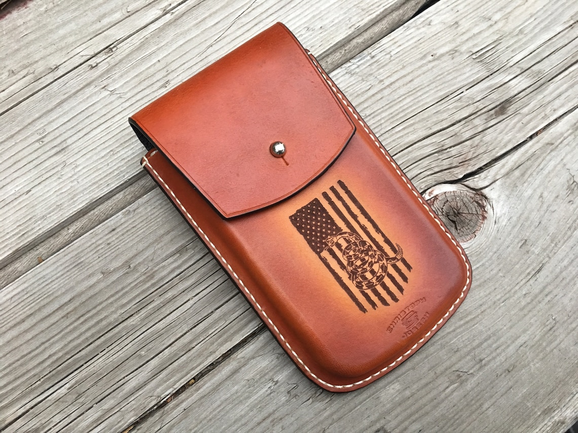 Custom Leather Smartphone Case / i-phone Leather caddie / | Etsy