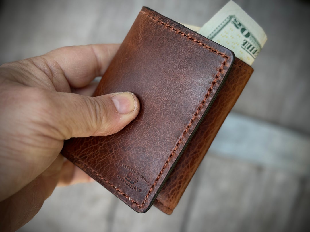 Genuine Tennessee Whiskey Waxed Leather Trifold Wallet - Etsy