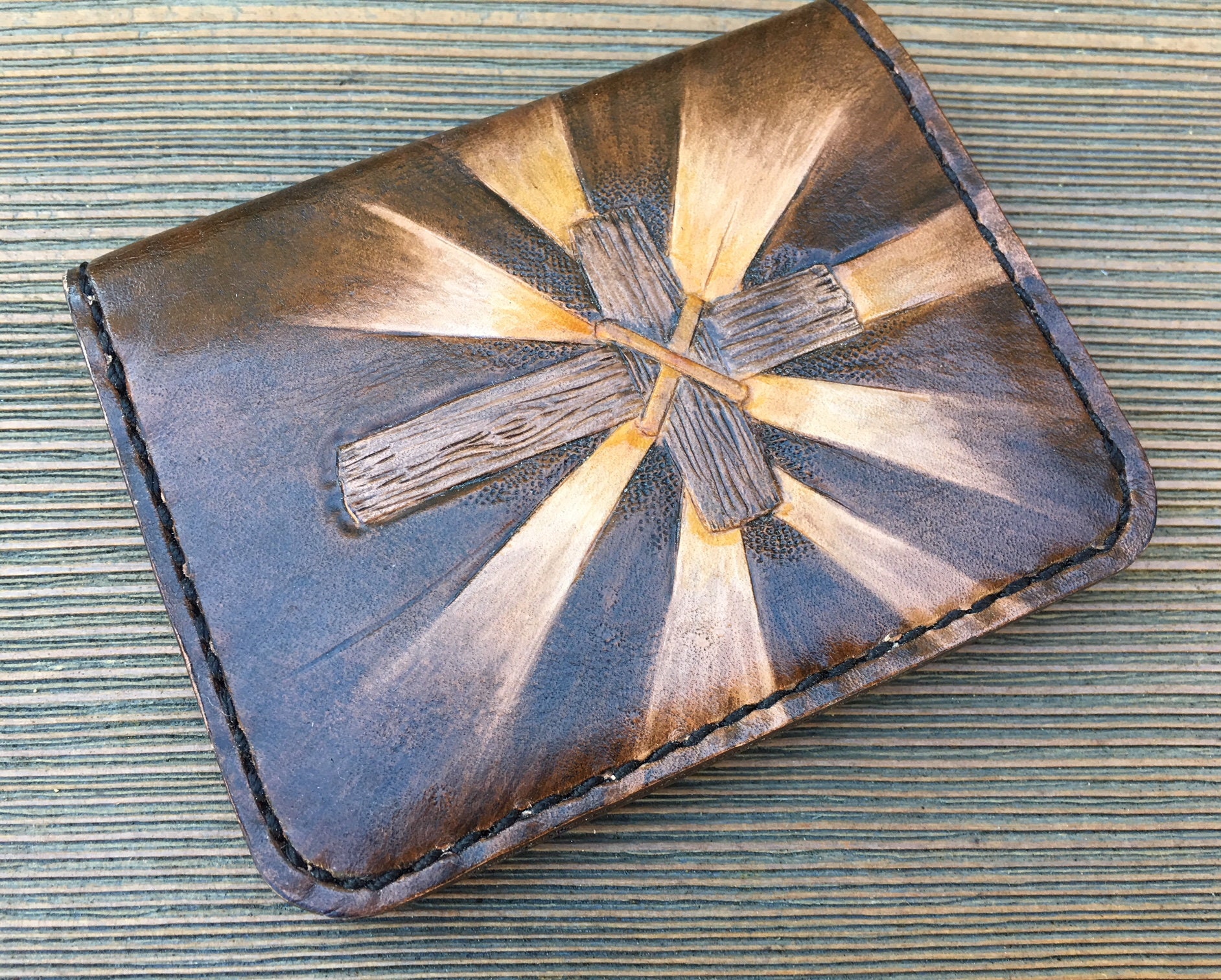 Christian Themed / Wood Cross / Tooled / Handmade / Leather | Etsy