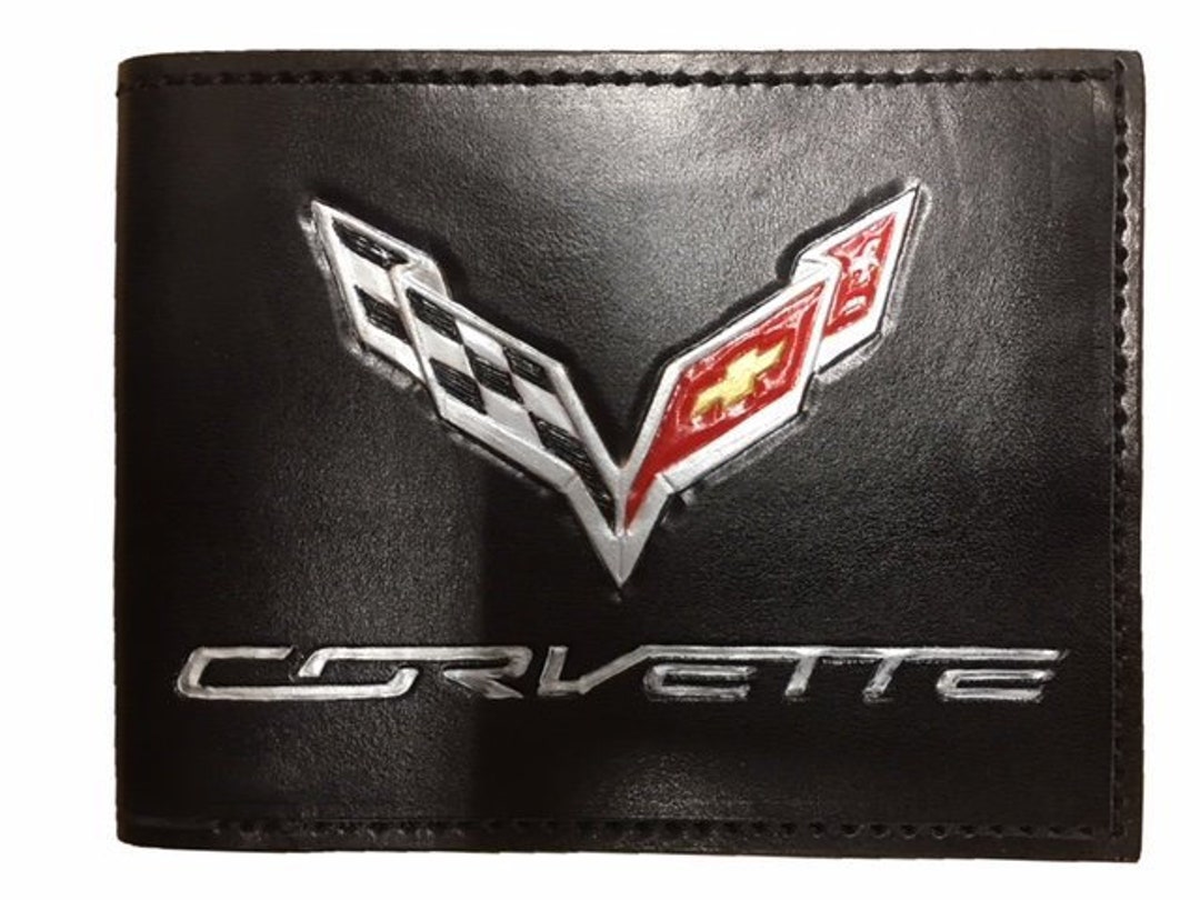Corvette C7 / C8 Design Wallet / Emblema C7 / Personalizado / Cuero ...