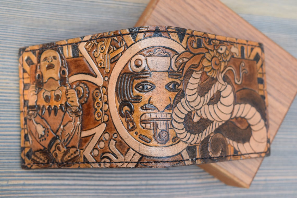 Aztec Art Men's Premium Bi-fold Wallet authentic - Etsy
