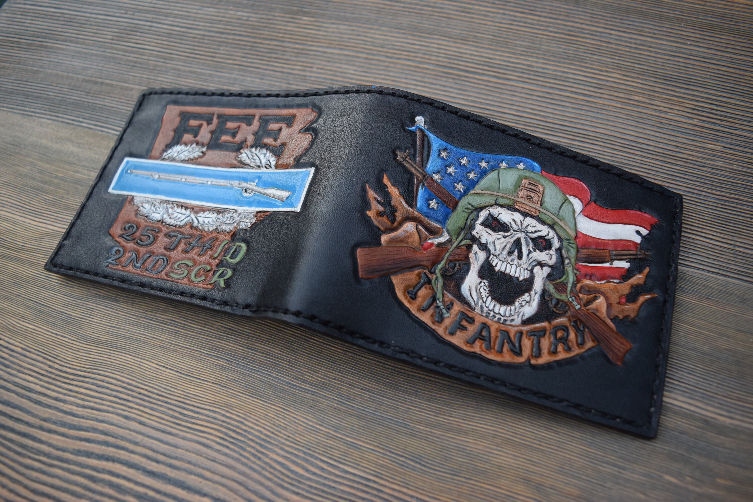 Custom (made-to Order) Outdoorsmen Wallet With Buck Design -make a ...