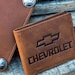 Chevrolet Bowtie Leather Bifold Wallet brown - Etsy