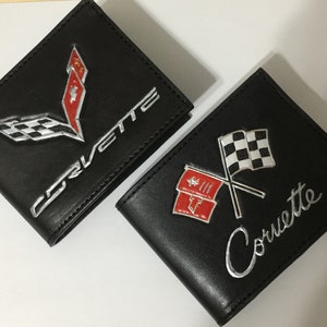 Corvette Leather Bifold Wallet / Hand Made - Etsy