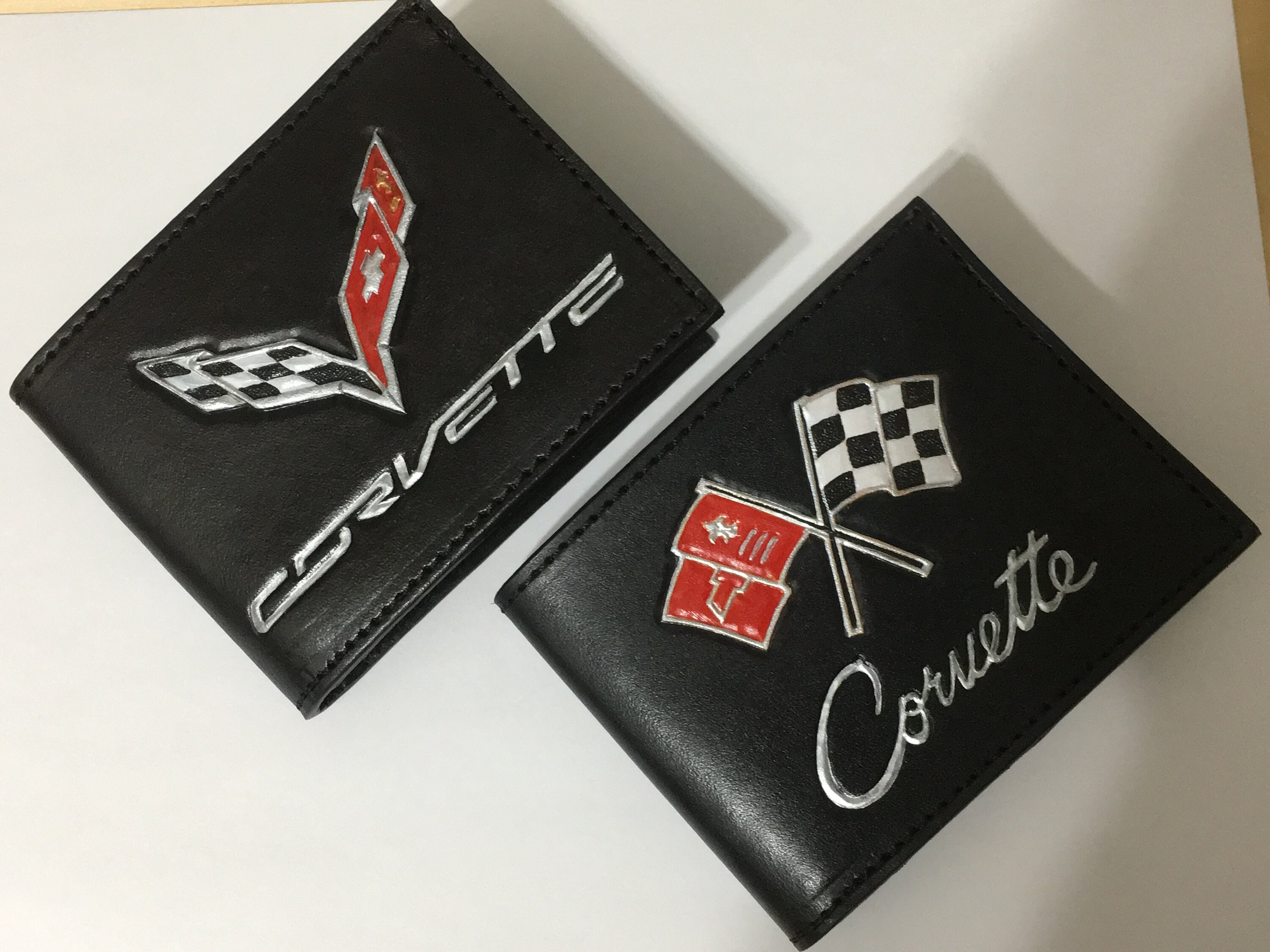 Corvette Leather Bifold Wallet / Hand Made - Etsy