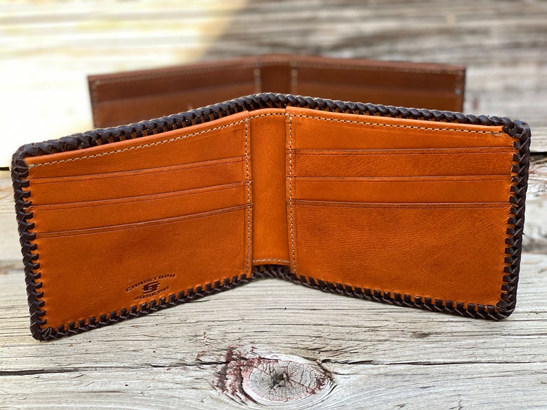 Geese Wallet / Calf Laced Wallet / Oak Leave Outdoorsman / Custom ...