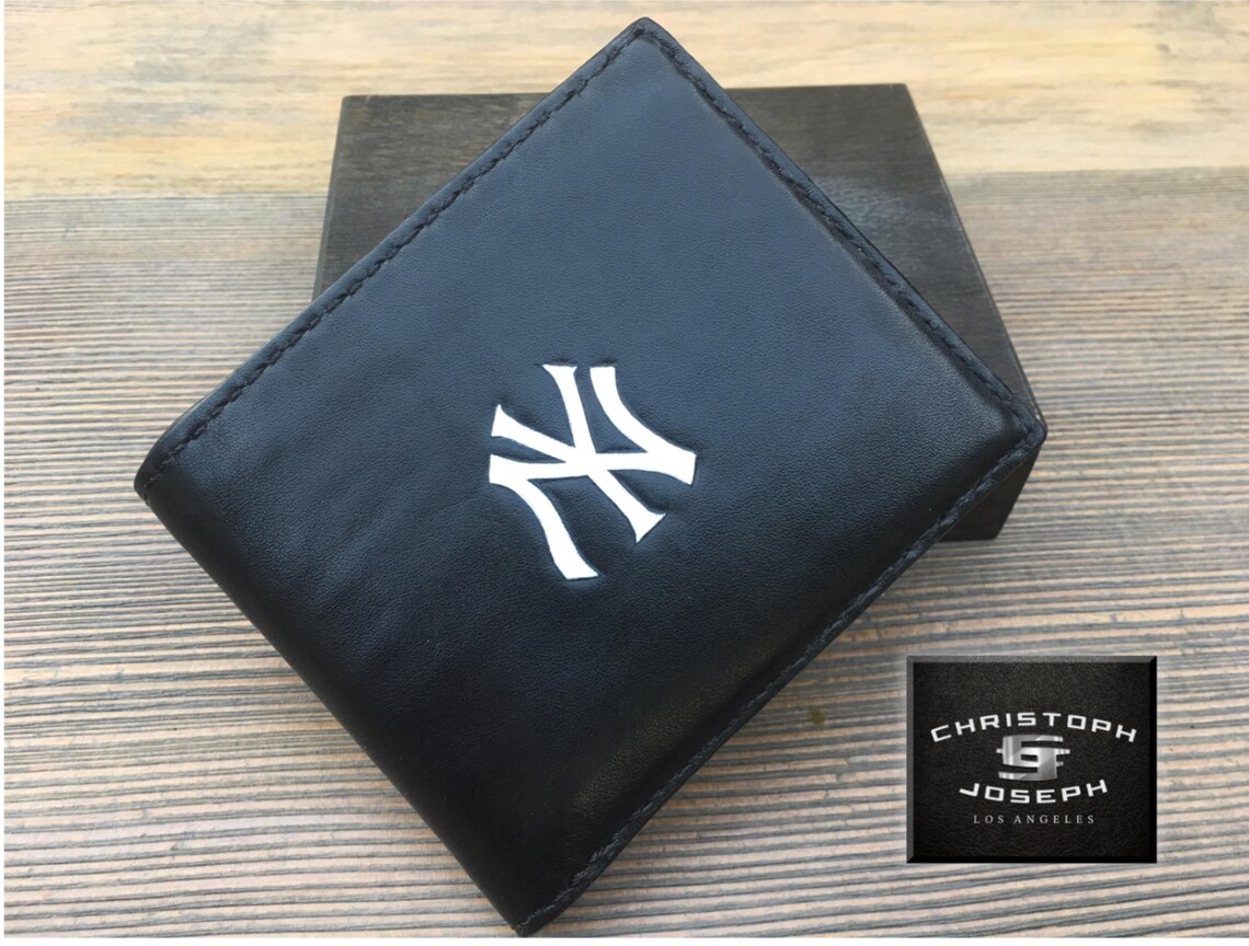 Men's Designer Leather Wallet / New York Yankees Wallet | Etsy