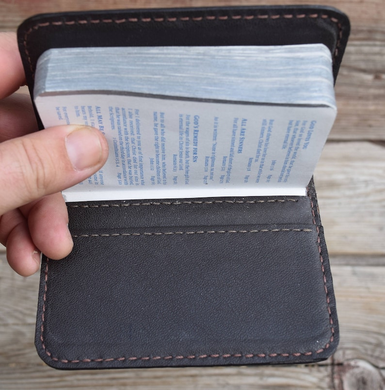 Leather Mini Pocket Bible Cover / Hand-tooled / Custom Made | Etsy