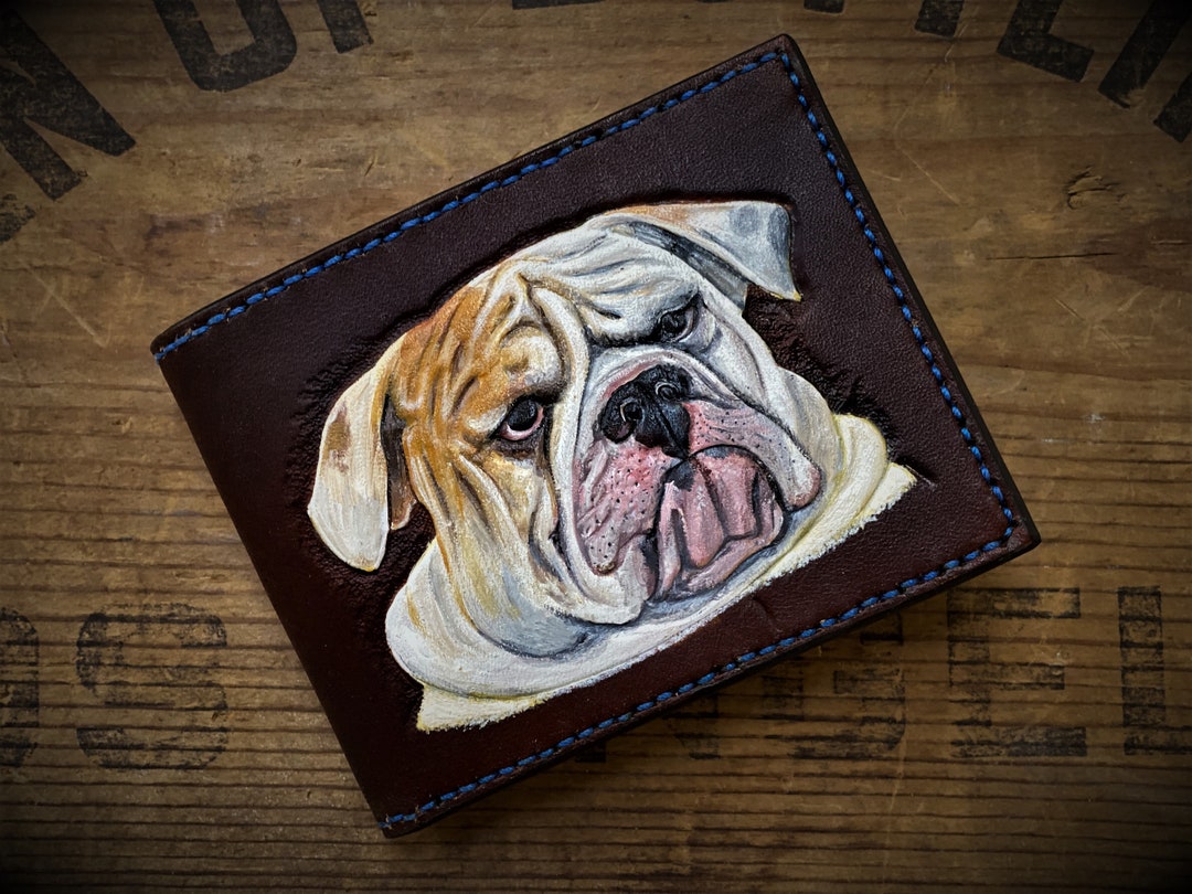 Pet Portrait / Dog / Cat / Animal/ Custom Tooled Leather Wallets - Etsy