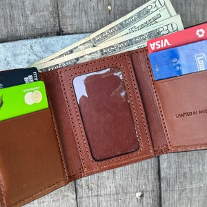 Genuine Tennessee Whiskey Waxed Leather Trifold Wallet - Etsy