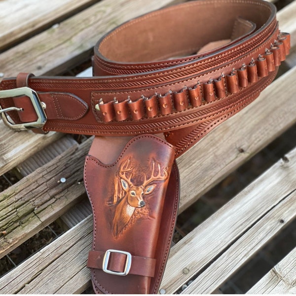 Western Gunbelt and Holster - Etsy