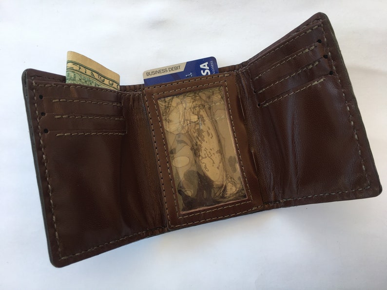 Genuine Tennessee Whiskey Waxed Leather Trifold Wallet - Etsy