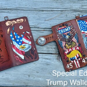 Custom Biker Wallets / Hand Tooled / Hand Crafted/ Any Theme or Design ...