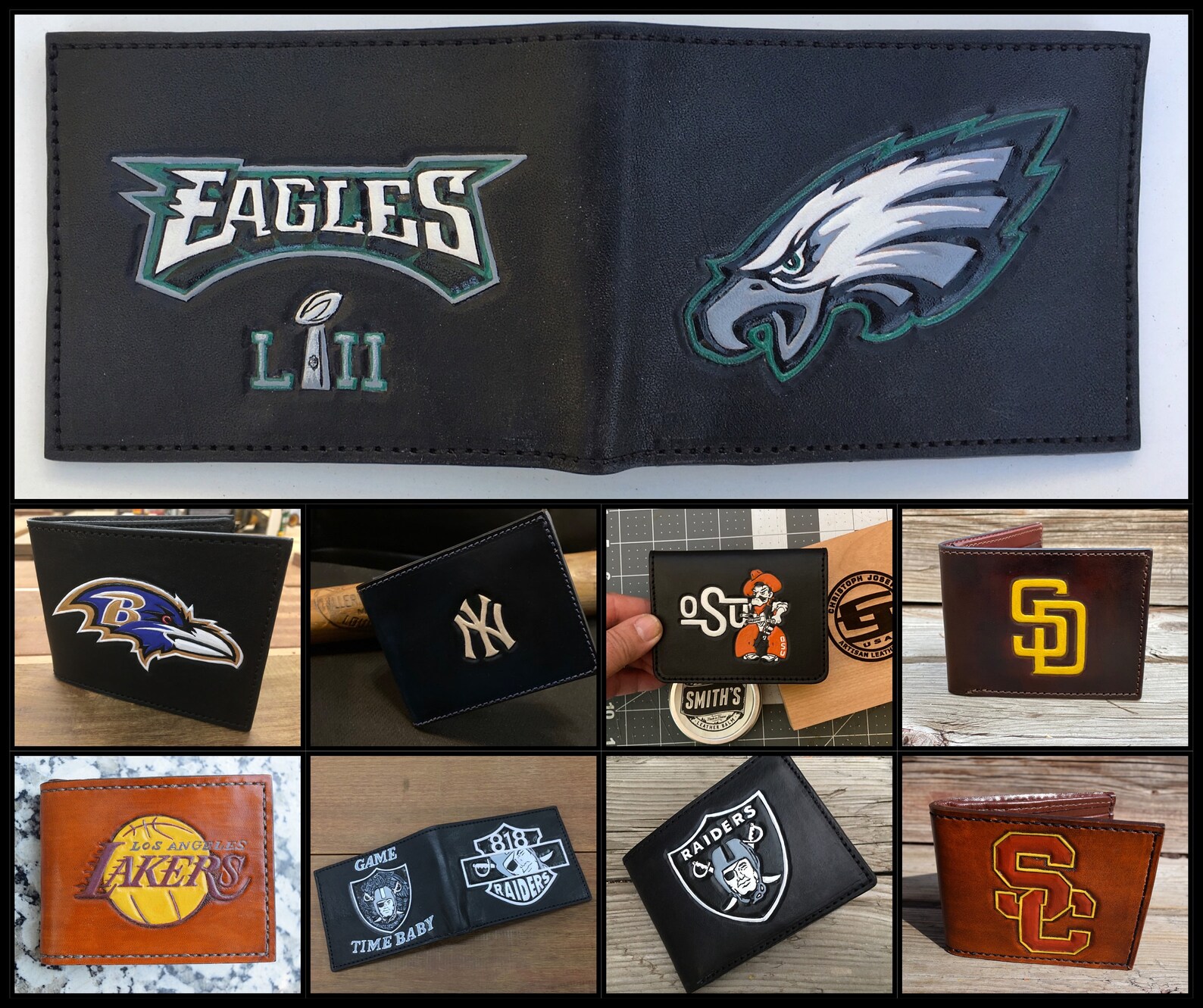 Sports Wallets / Football Wallet / Baseball / Custom One-of-a-kind ...