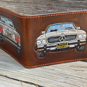 Custom Mercedes Tooled Bifold Wallet / Classic Car Handmade Wallets - Etsy