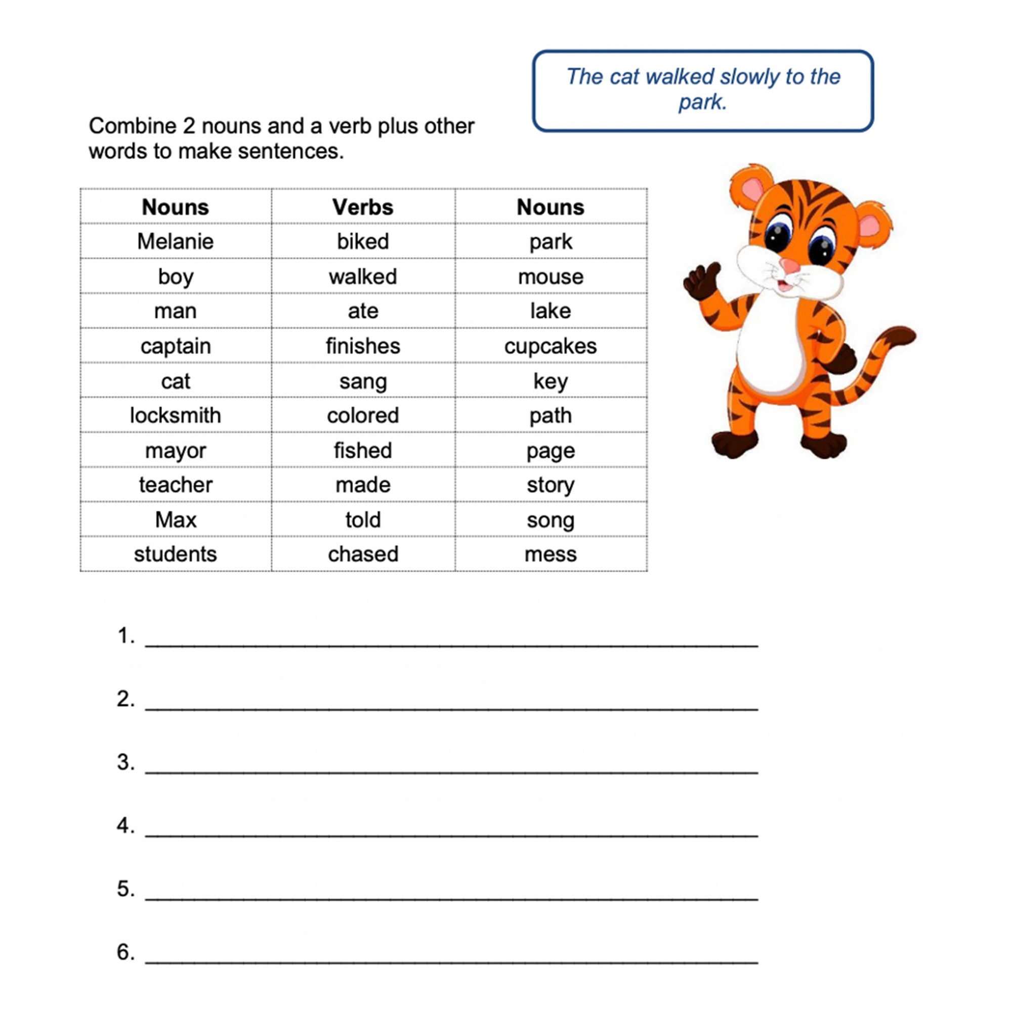 1st 2nd 3rd 4th Grade Vocabulary Spelling Grammar Writing Worksheet ESL ...
