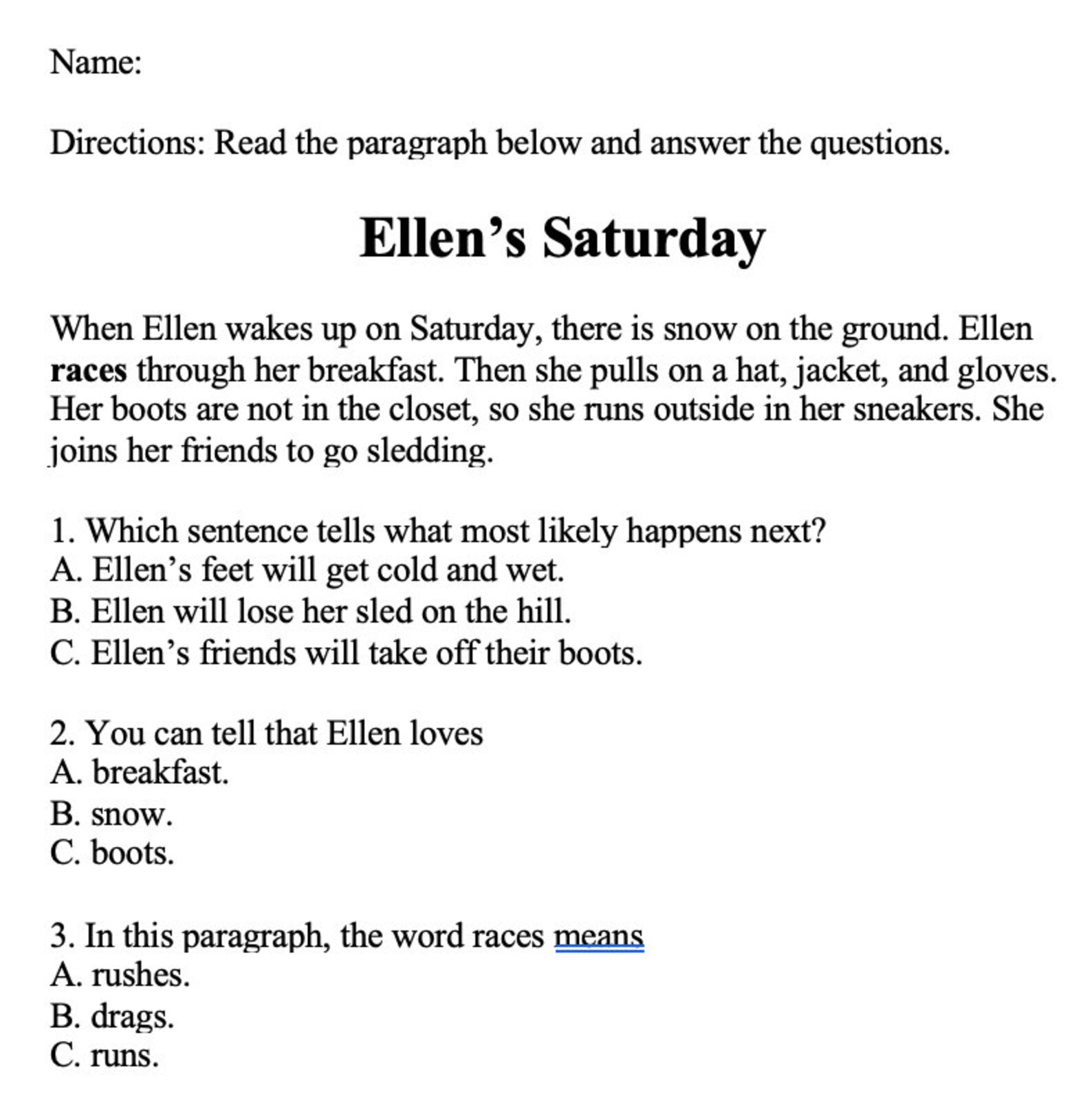 1st 2nd 3rd 4th Grade Reading Comprehension Passages Short Etsy 1st 2nd 3rd 4th Grade Reading Comprehension Passages Short Etsy
