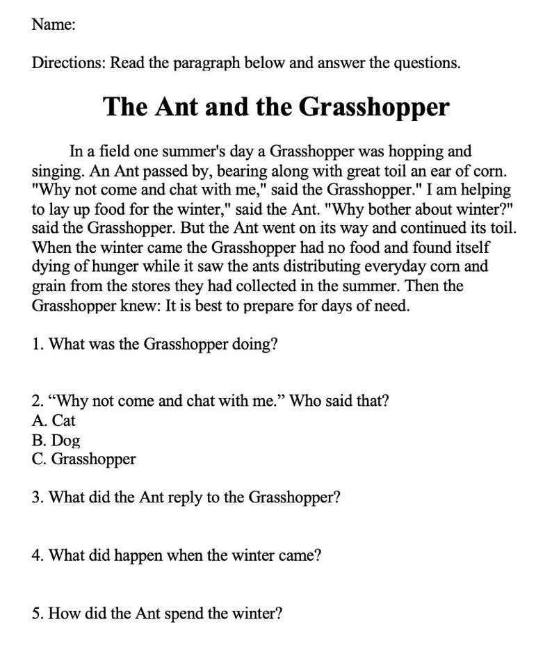 1st 2nd 3rd 4th Grade Reading Comprehension Passages Etsy 1st 2nd 3rd 4th Grade Reading Comprehension Passages Etsy