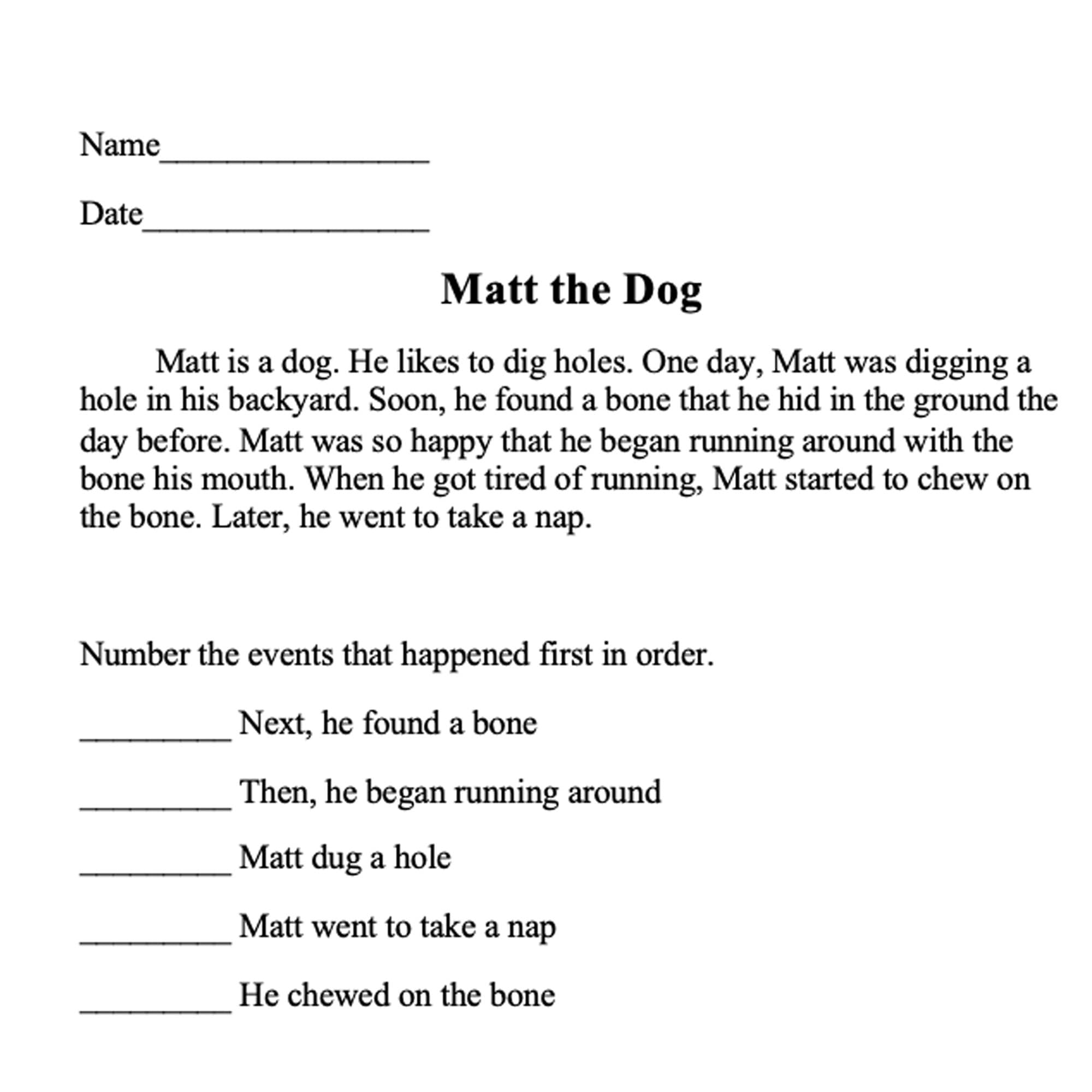 1st 2nd 3rd 4th Grade Reading Comprehension Passages Short Stories ...