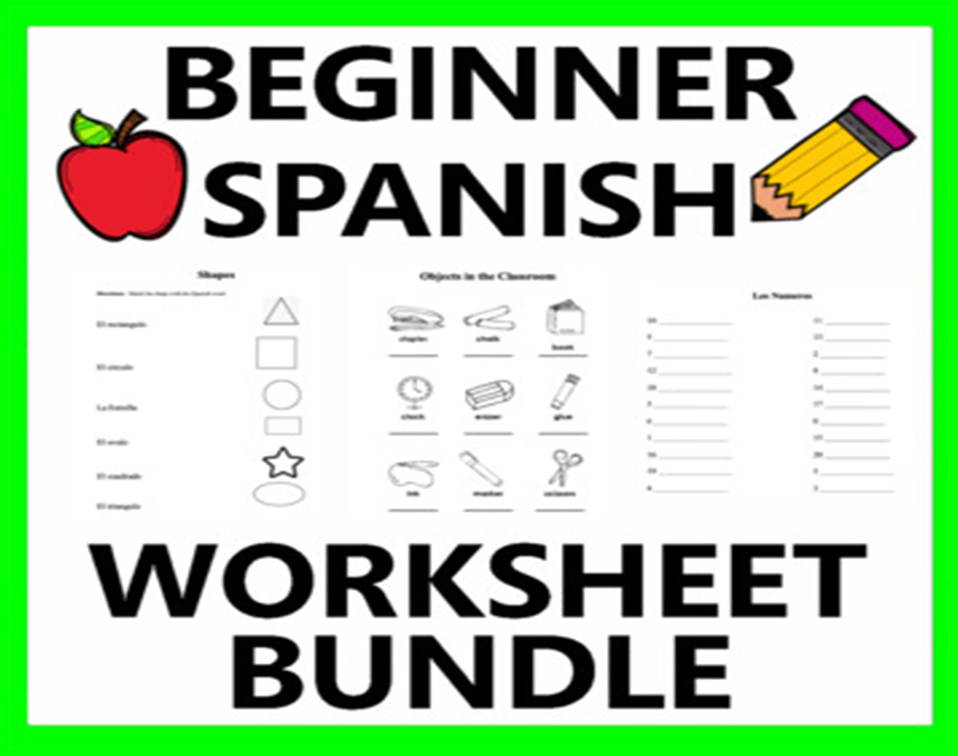 Spanish Worksheets For Kids Colors