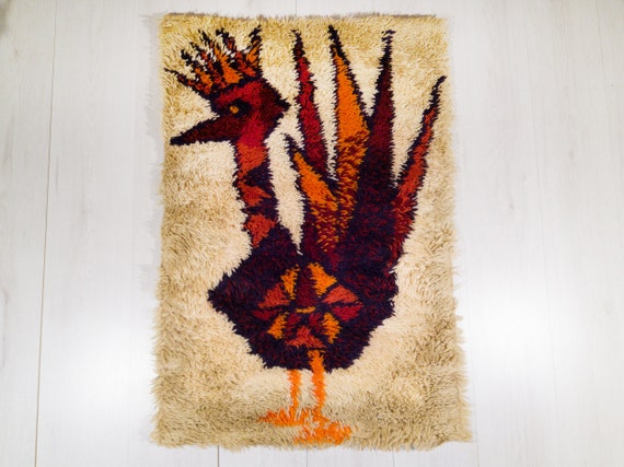 Danish Rya Rug From Dan Rya 60s Scandinavian Retro Shag - Etsy