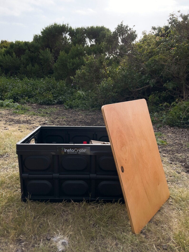 Portable Storage Table Top collapsible / Foldable Crate / - Etsy