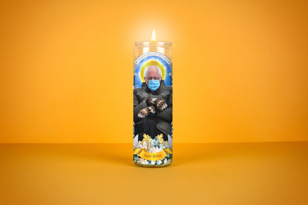 Bernie Sanders Prayer Candle: Patron Saint of the Vibe - Etsy