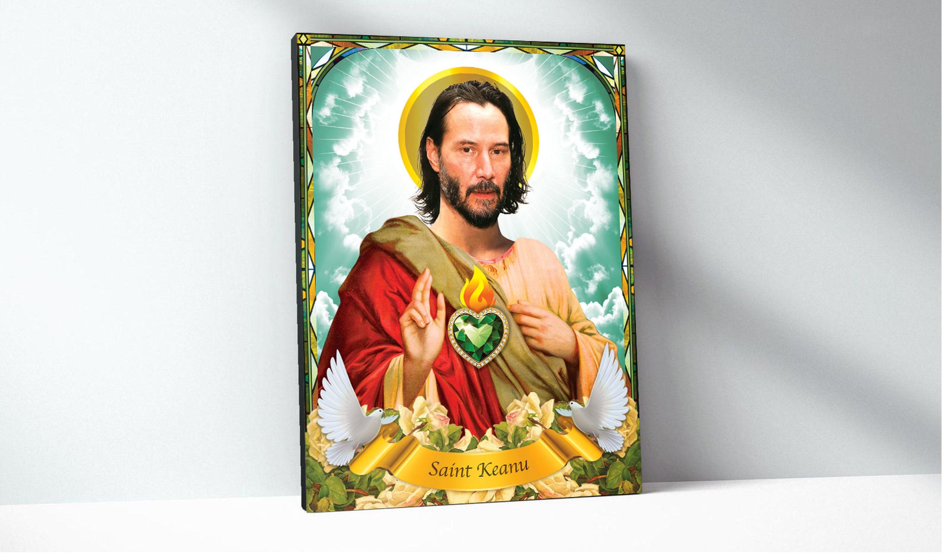 CUSTOM Saint Selfie Poster or Canvas: Custom Saint White | Etsy