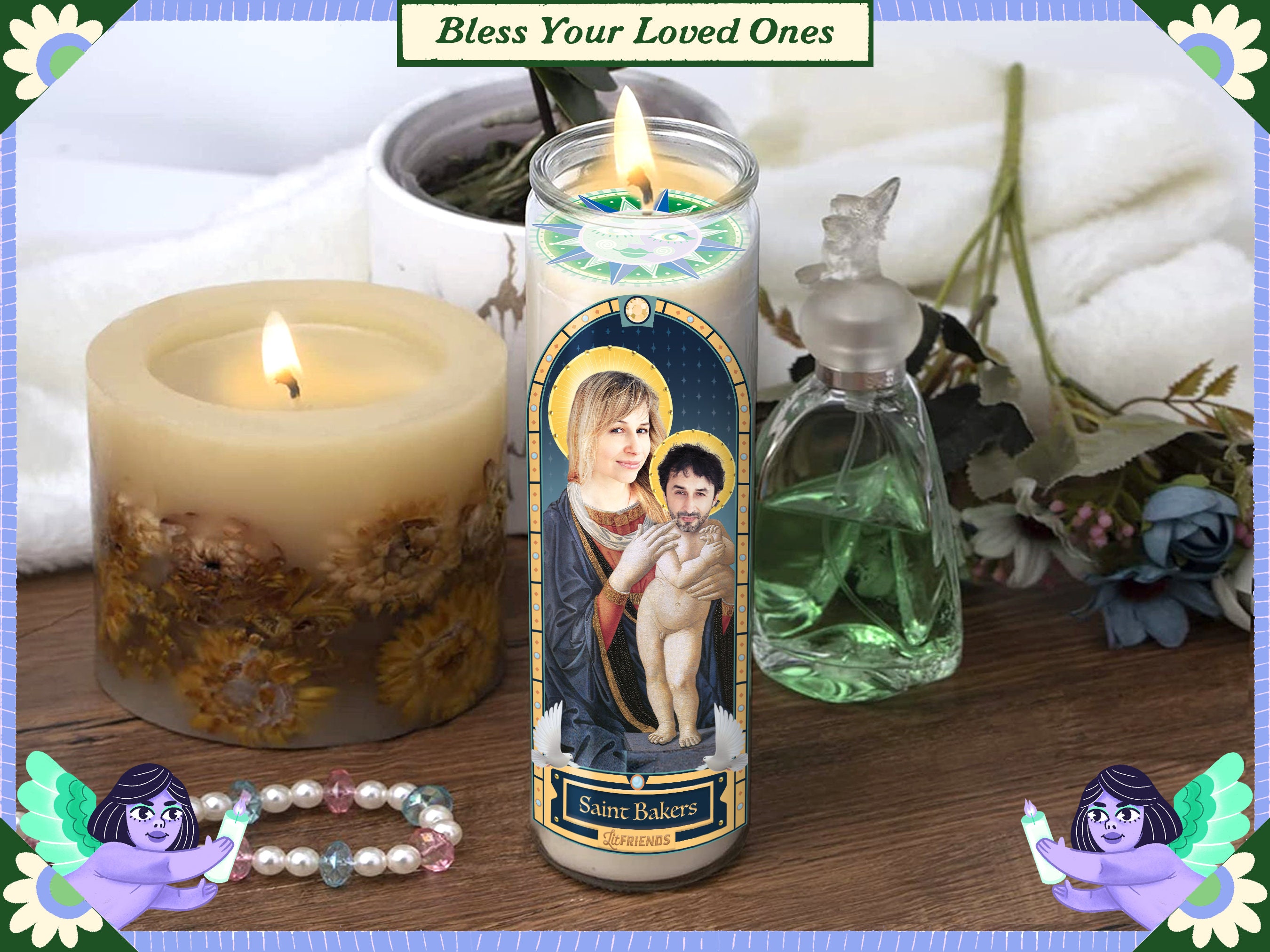 Custom Prayer Candle: Personalized Photo Gift, Satirical Votive - Etsy