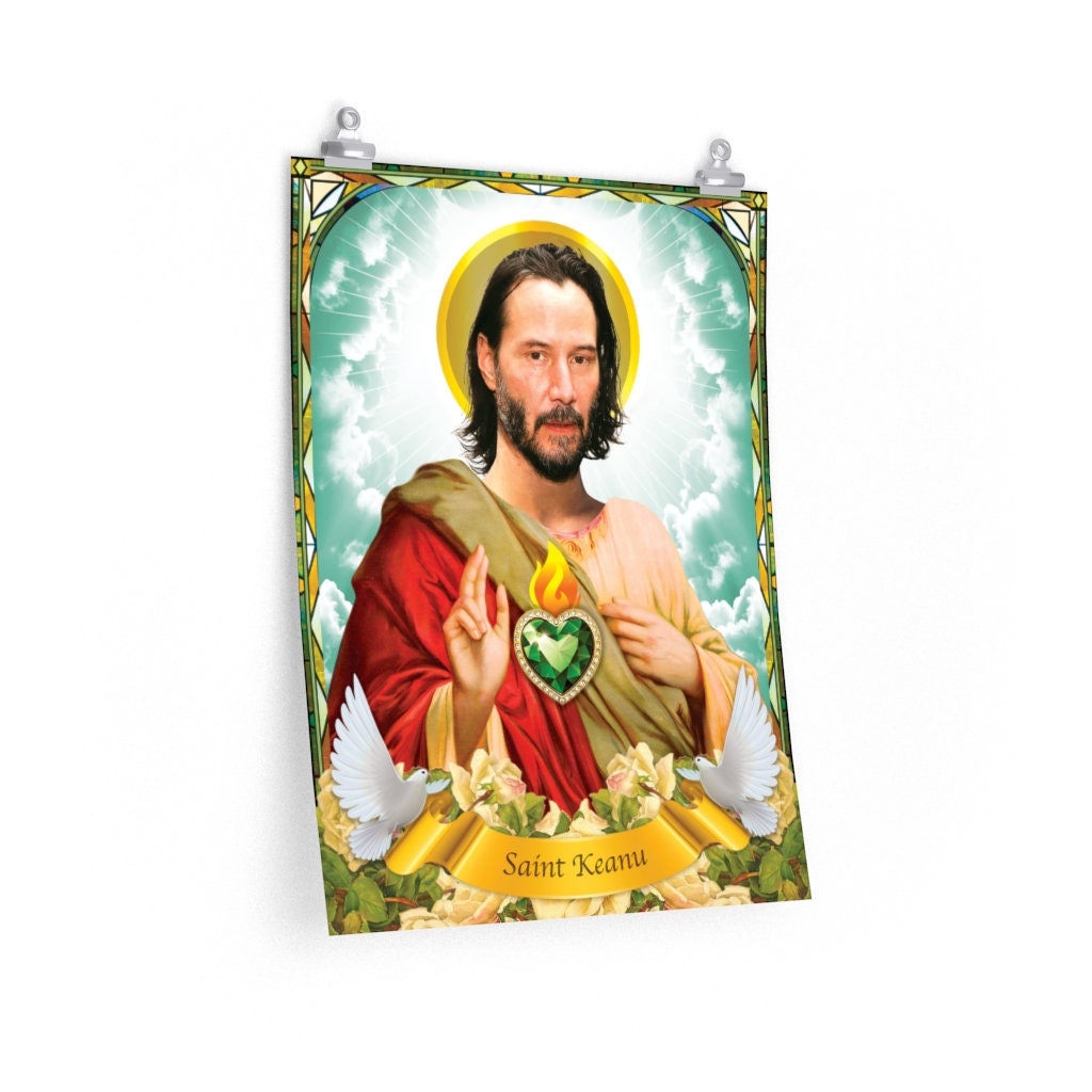 CUSTOM Saint Selfie Poster or Canvas: Custom Saint White | Etsy