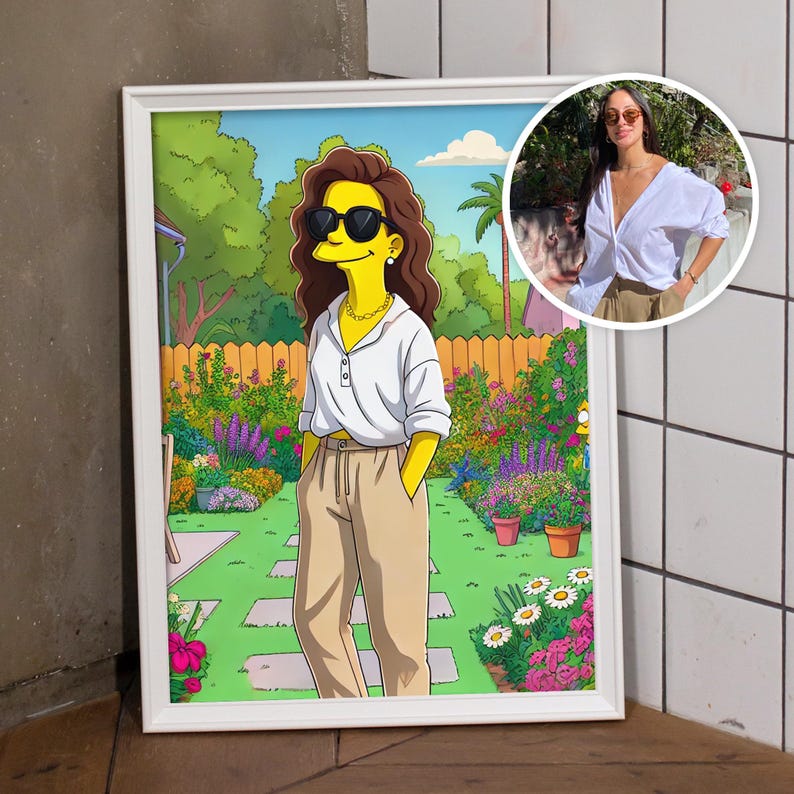 Custom Simpsons Style Portrait: Personalized Cartoon Gift (digital File ...
