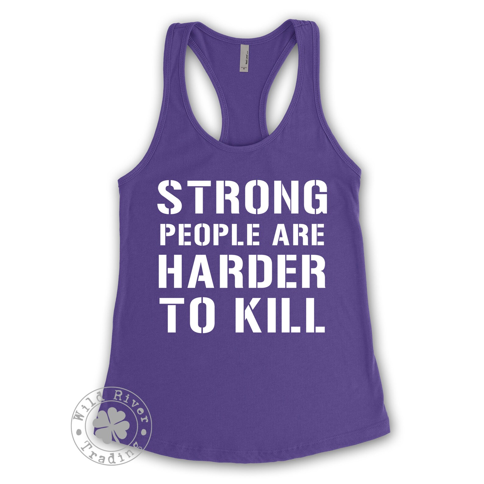 Strong People Are Harder to Kill Workout Racerback Tank Top / - Etsy