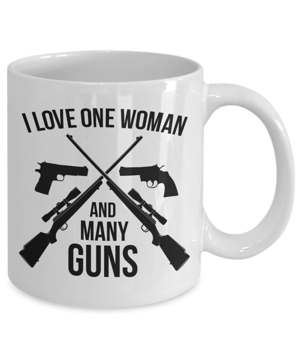 I Love One Woman and Many Guns Coffee Mug Gift for Gun Lover | Etsy