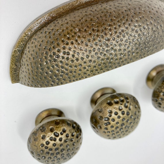 Hammered Bronze Cabinet Door Handle