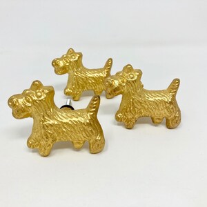 Old Gold Terrier Dog Knob Antique Gold Vintage Gold Iron Drawer Pull ...