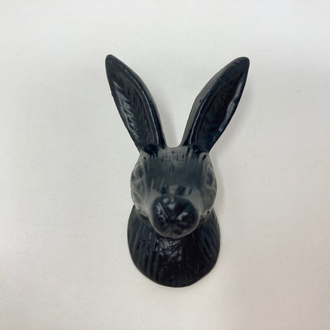 Black Hare Rabbit Drawer Door Pull Knob Animal Handle Kitchen Cupboard ...