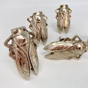 Silver Bug Insect Drawer Knob Metal Cicada Cabinet Knobs Dresser Knob ...